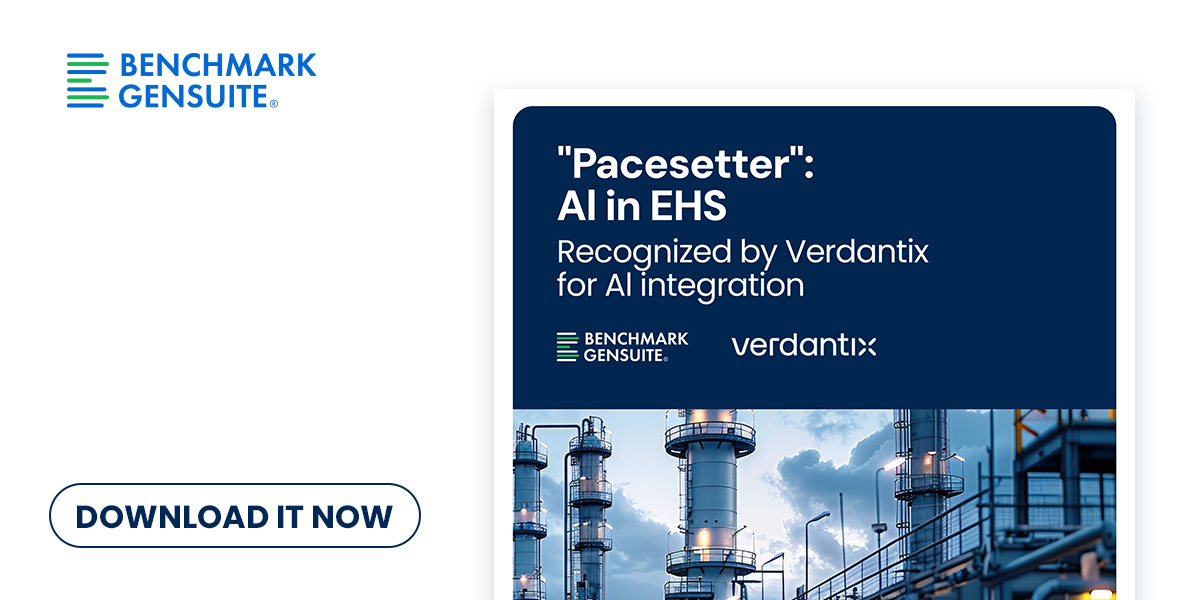 AI for EHS: Benchmark Gensuite Named Industry Pacesetter by Verdantix