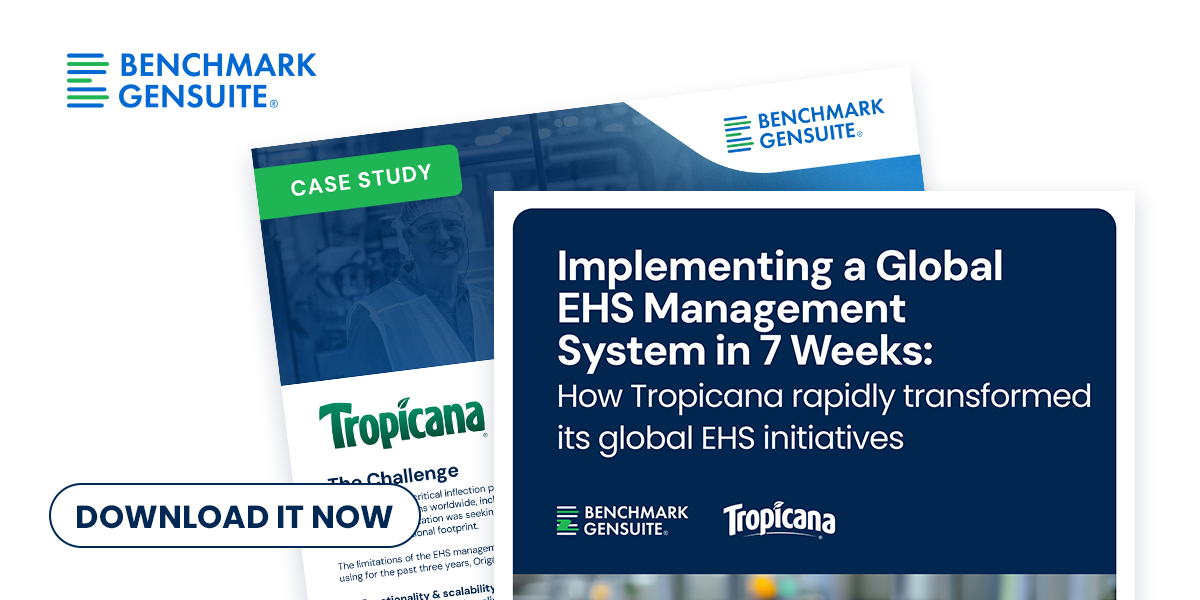 Rapid Global EHS Management System Rollout: The Tropicana Case Study